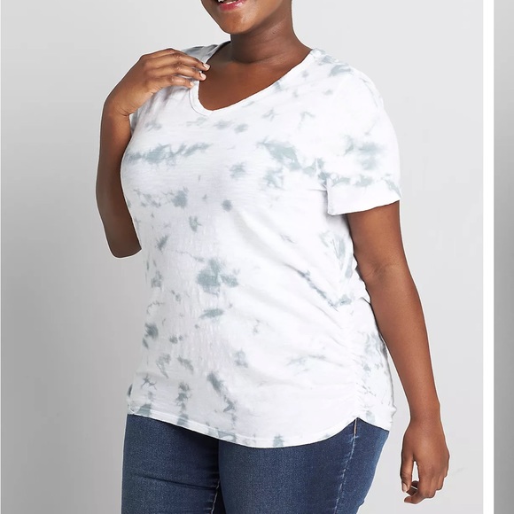 Lane Bryant | Tops | Lane Bryant V Neck Ruched Side Tee | Poshmark